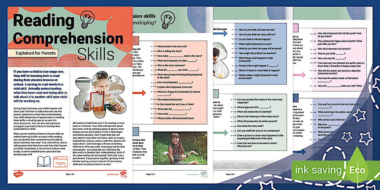 Reading Comprehension Guide for Parents - Twinkl