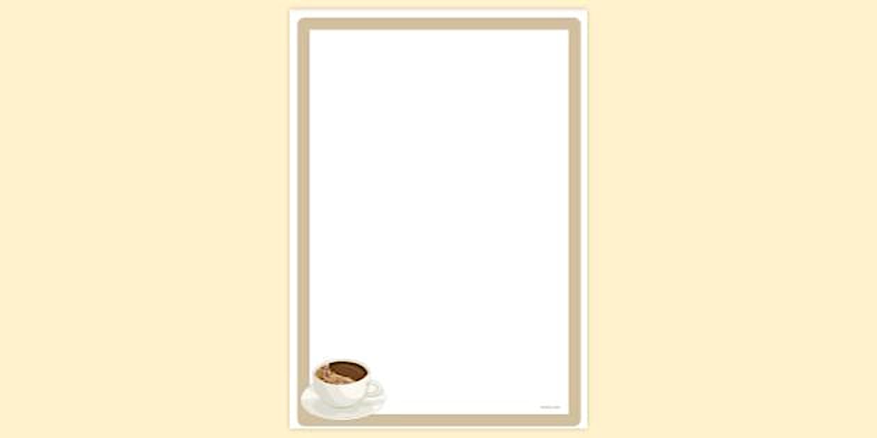 Coffee Page Border (teacher made) - Twinkl
