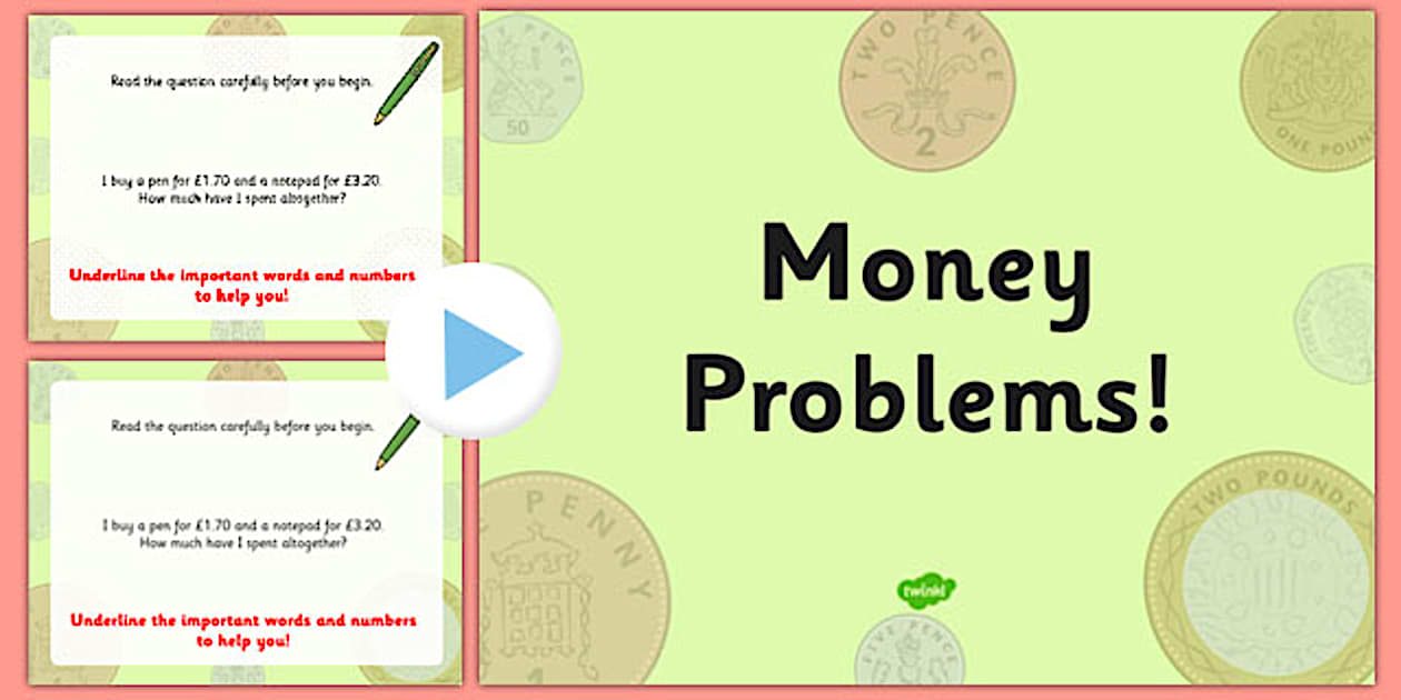 Money Problem Solving (teacher made) - Twinkl