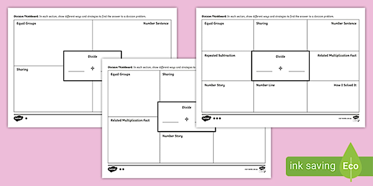 Editable Differentiated Division Thinkboard Activity
