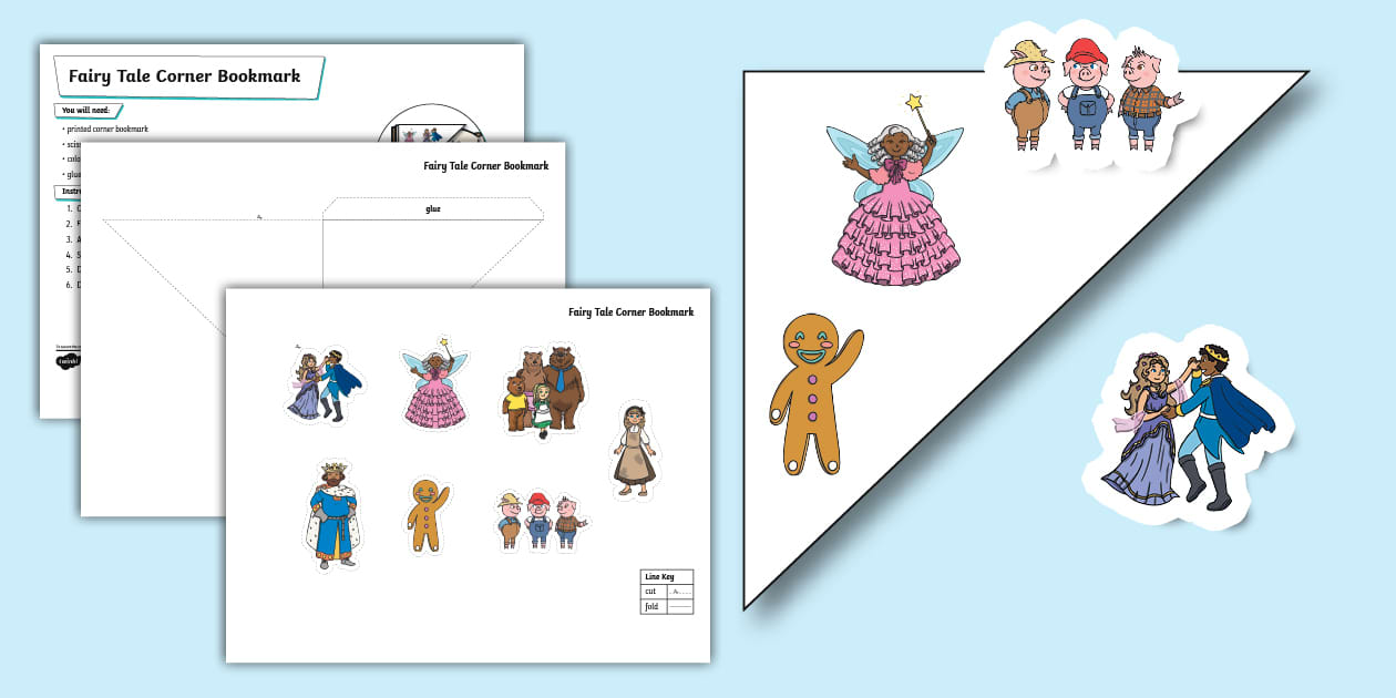 Fairy Tale Themed Corner Bookmark (teacher made) - Twinkl
