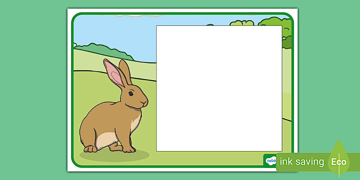 Rabbit Photo Frame (teacher made) - Twinkl