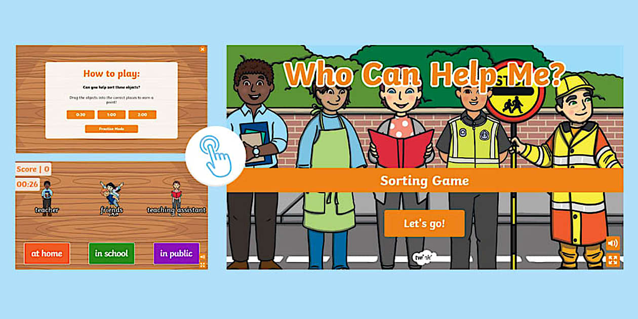 * NEW * Who Can Help Me? Interactive Sorting Game - Twinkl