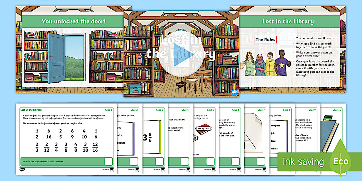 Escape the Library escape room Game (Teacher-Made) - Twinkl