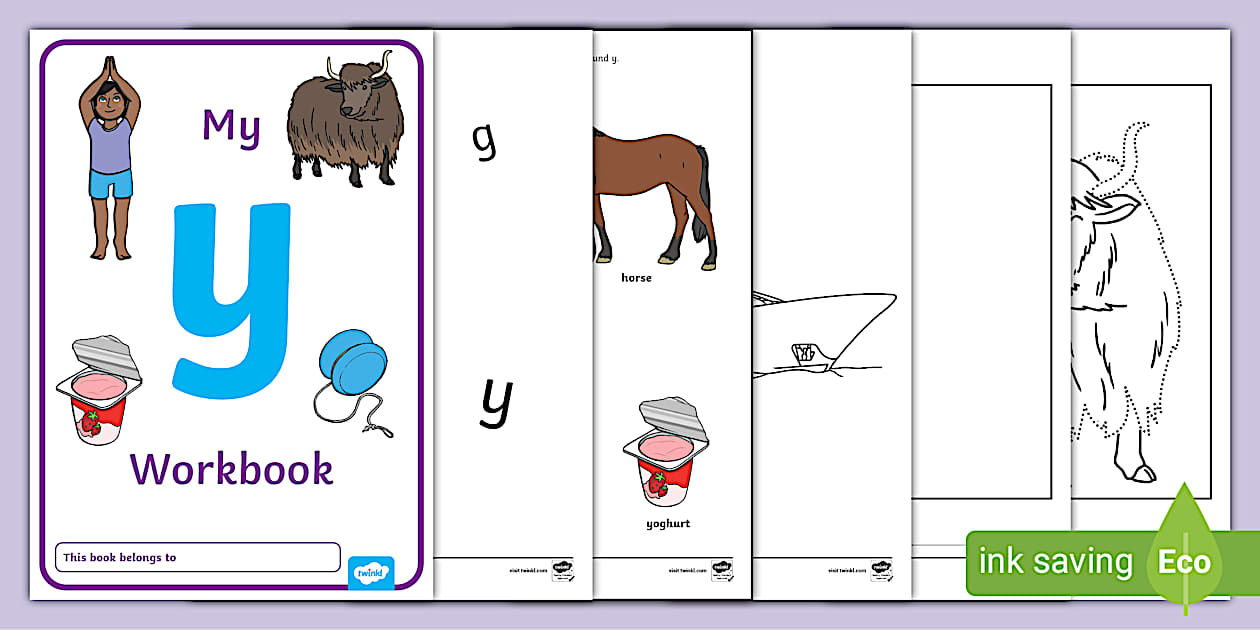 My Workbook Y Lowercase (Teacher-Made) - Twinkl