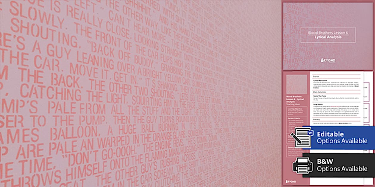 Blood Brothers Analysis: Lesson 6 | KS3 English | Beyond