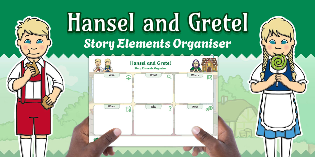 Hansel and Gretel Story Elements Organiser Worksheet