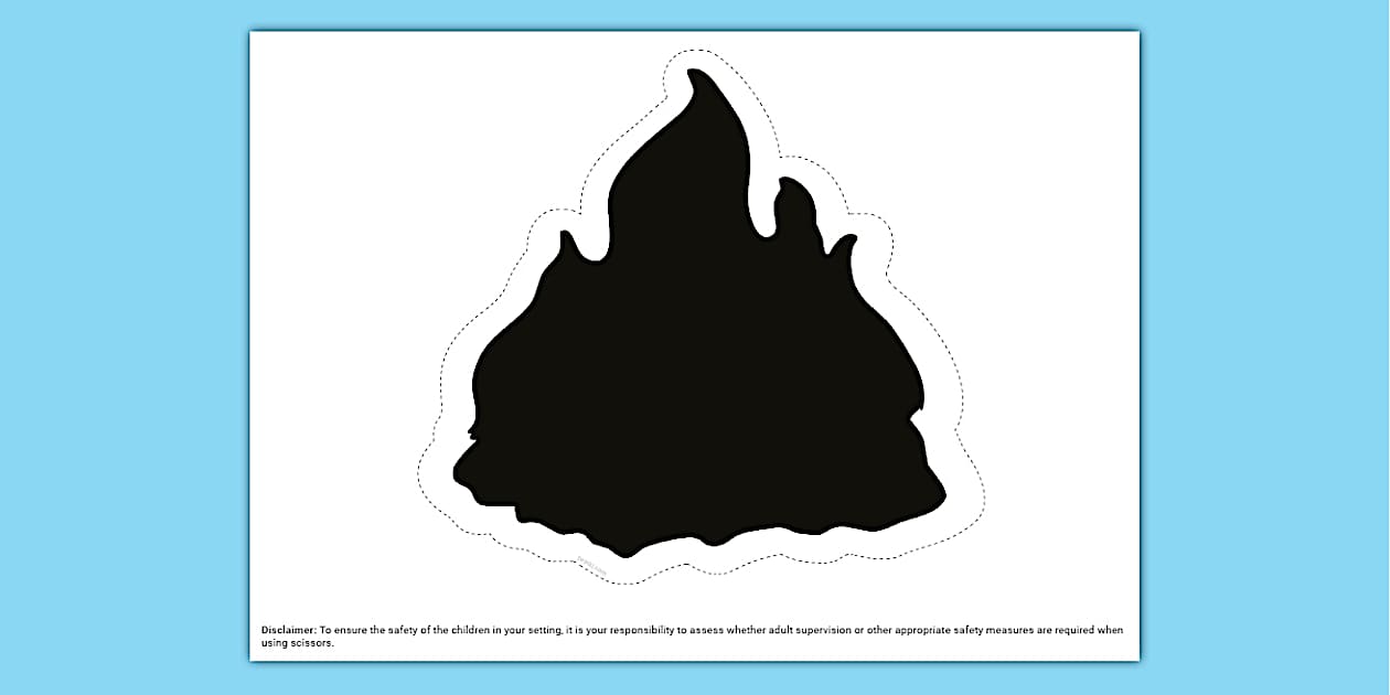 Bonfire Silhouette Cut-Out (Teacher-Made) - Twinkl