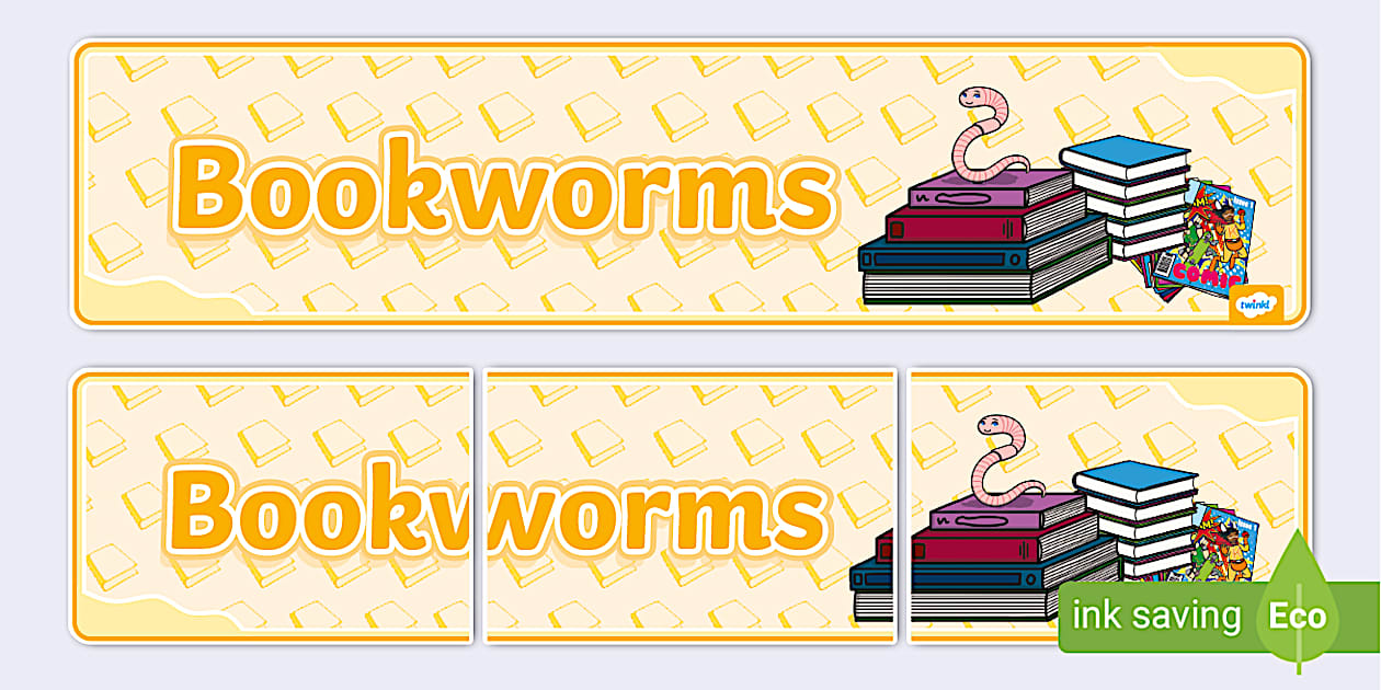 Bookworms Display Banner (teacher made) - Twinkl