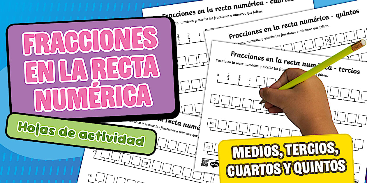 Hoja de actividad: Completa la recta con fracciones