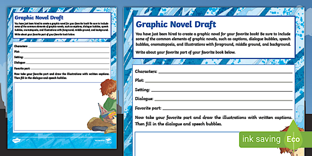 Graphic Novel Draft Writing Activity for 3rd-5th Grade
