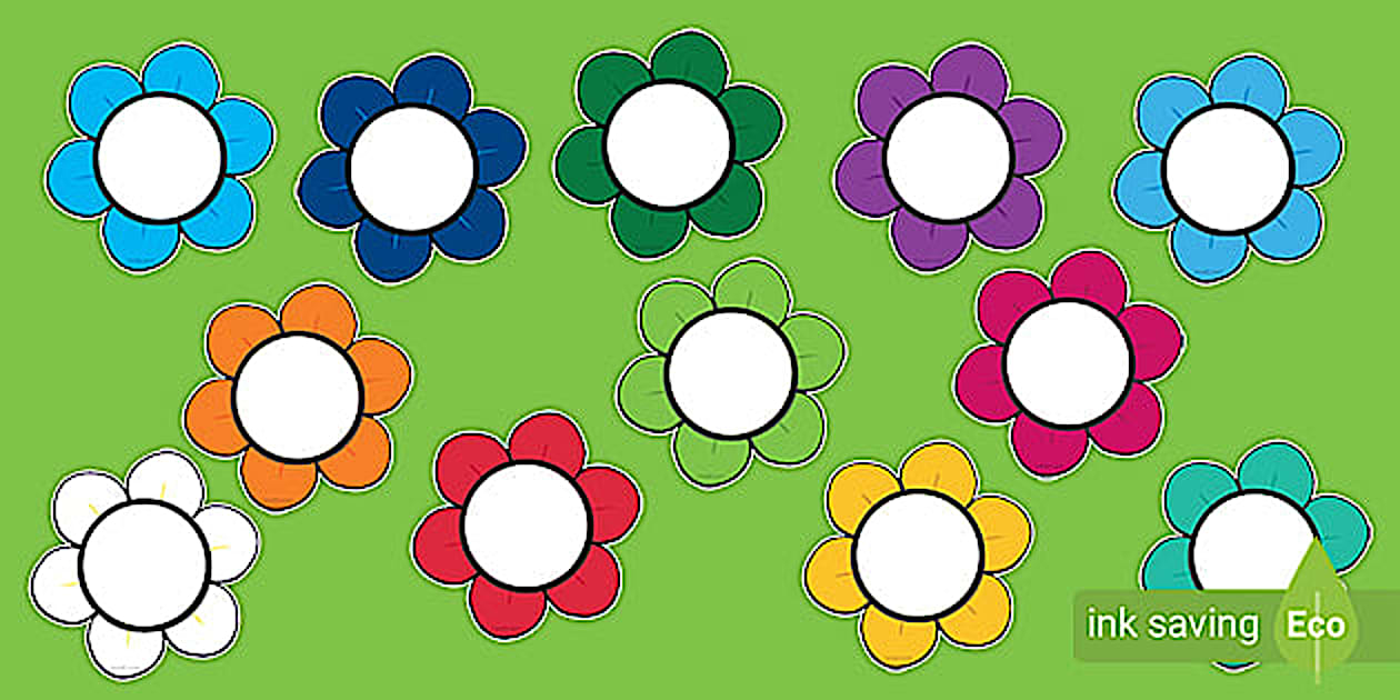 Template Memotong Bunga Growth Mindset untuk Wajah - Twinkl