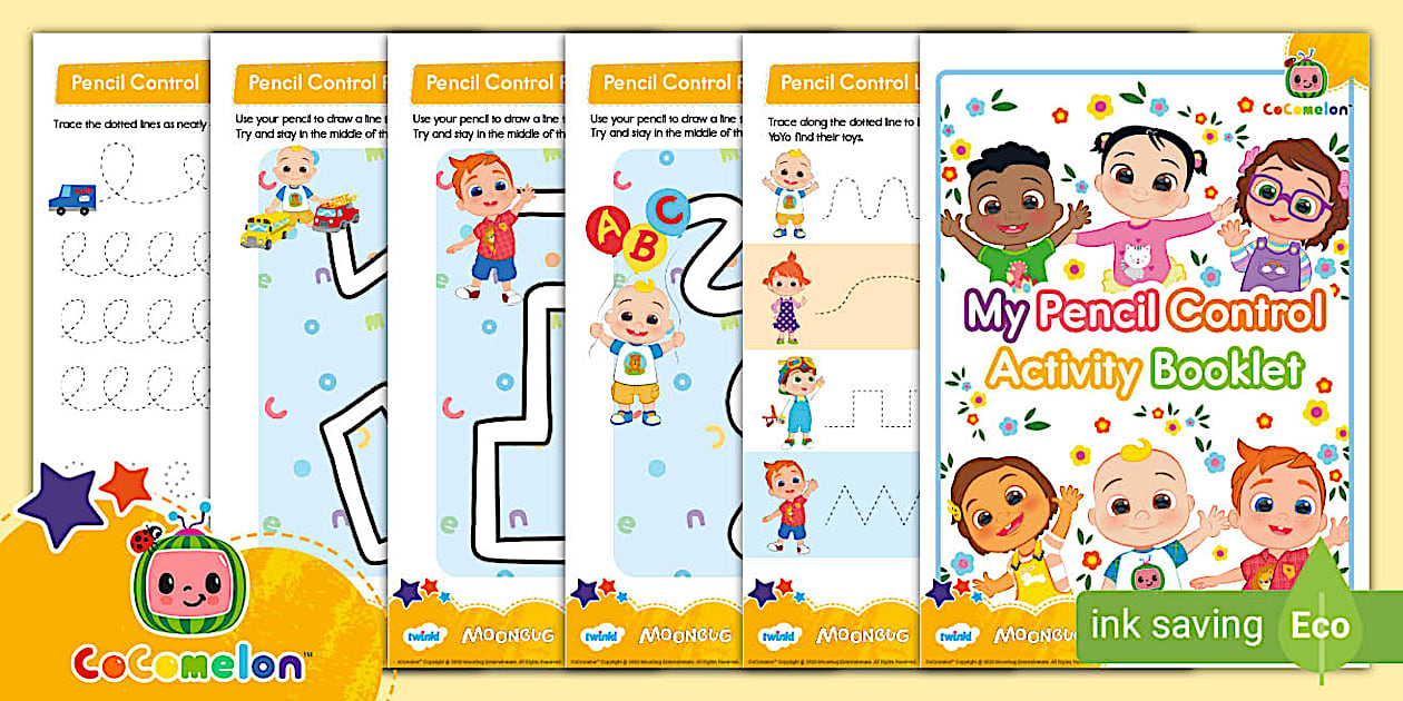 FREE! - CoComelon: Pencil Control Activity Booklet - Twinkl