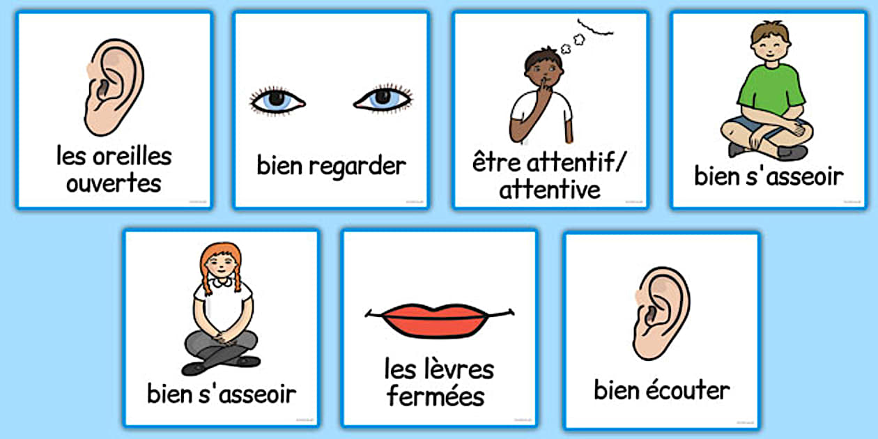 Good Listening Cards French