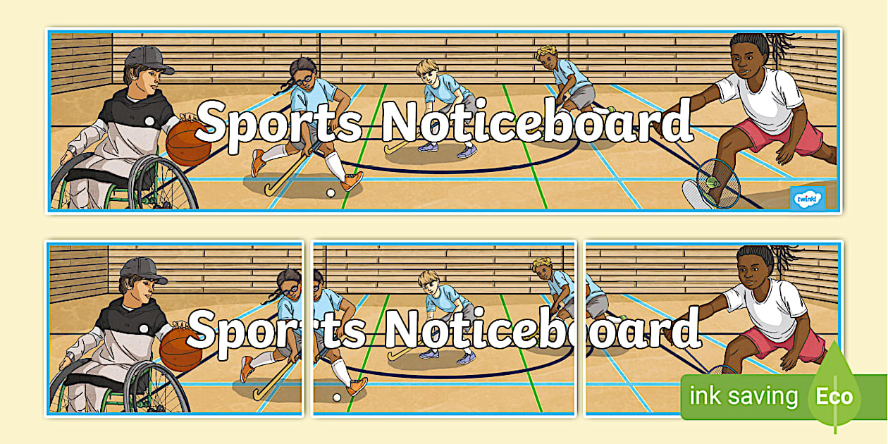 Sports Notice board KS2 banner (teacher made) - Twinkl