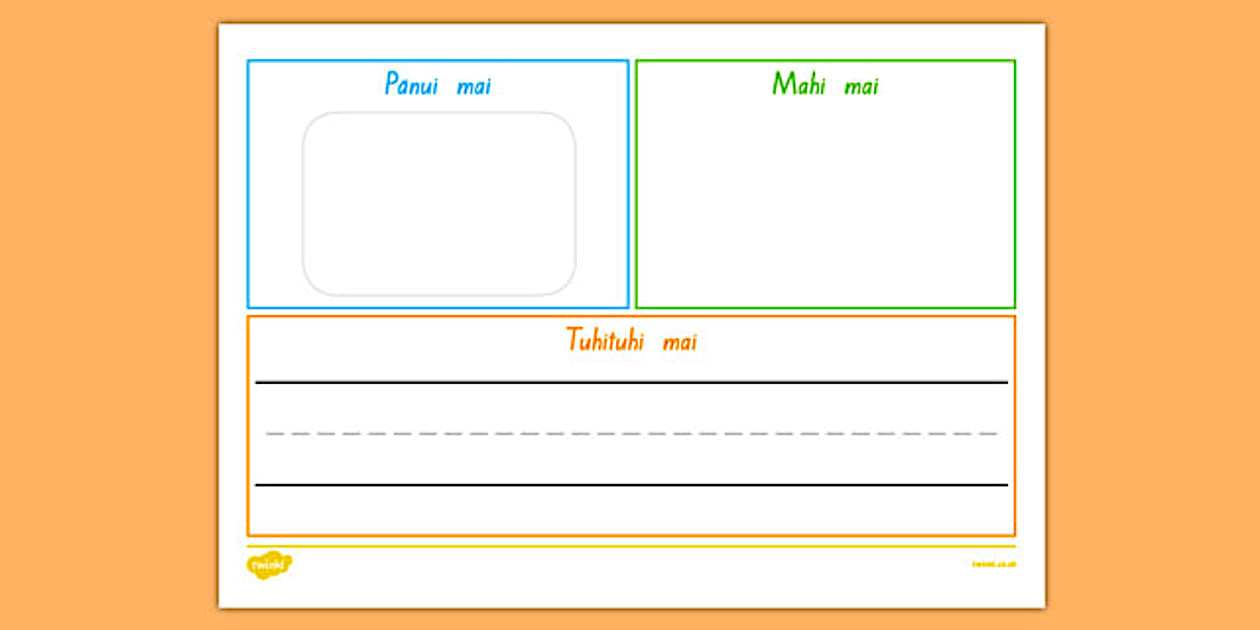 Black and White Te Reo Maori Read it, Write it, Build it Activity