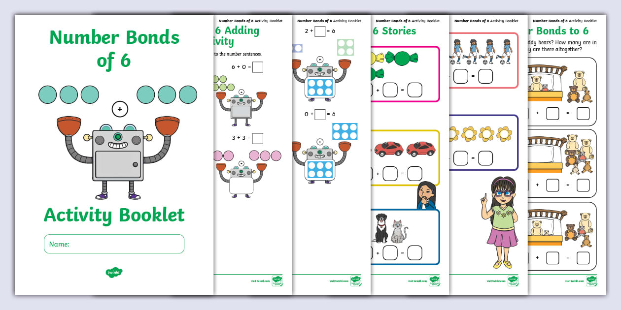 👉 Number Bonds of 6 Booklet (teacher made) - Twinkl
