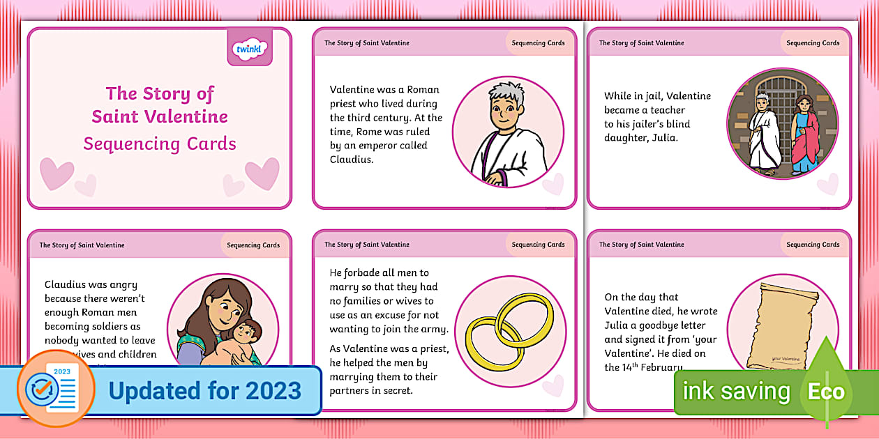 Saint Valentine Story Sequencing Cards (teacher made)