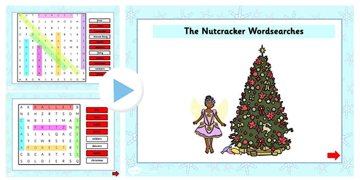 The Nutcracker Interactive Wordsearch (teacher made)