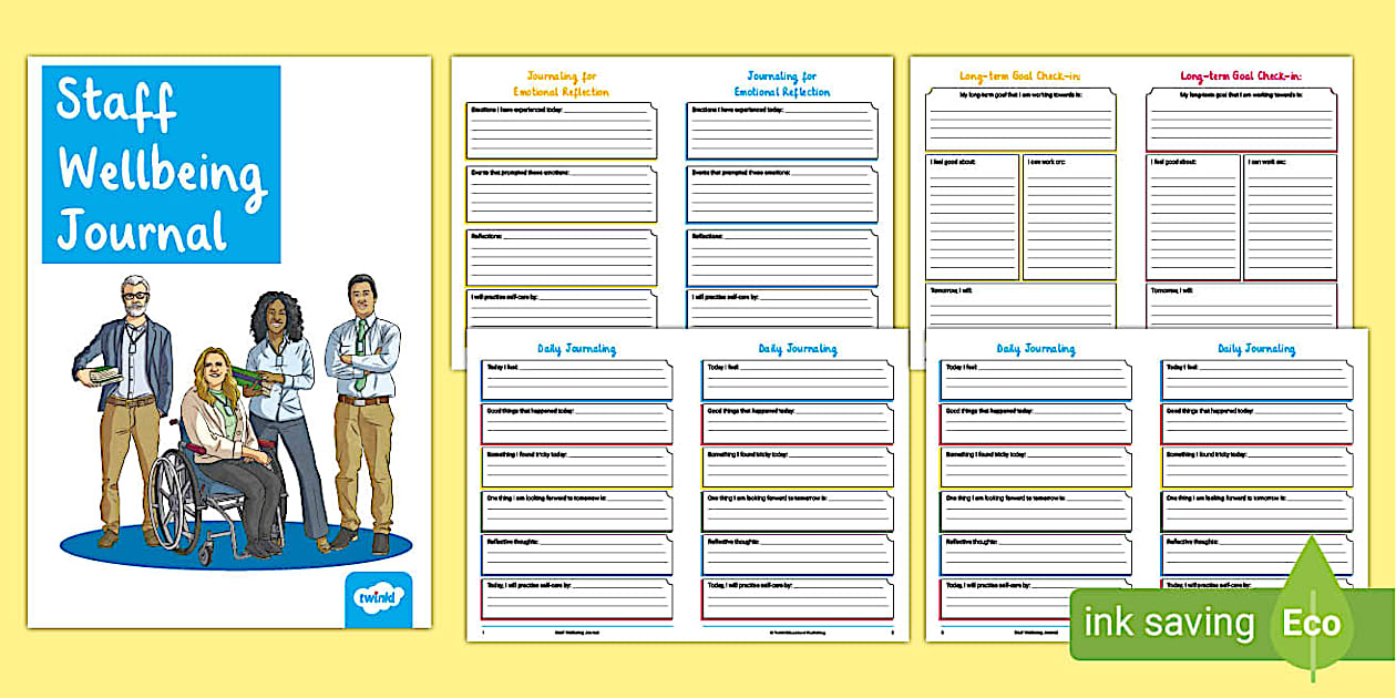 Staff Wellbeing Journal - Staff Wellbeing Resources - Twinkl