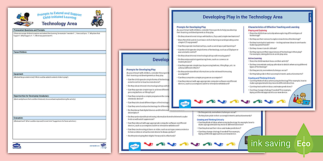 EYFS Technology Area Learning Resource Pack (teacher made)