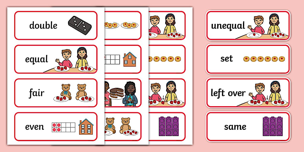 👉 EYFS Maths Word Cards White Rose Maths Sharing & Grouping