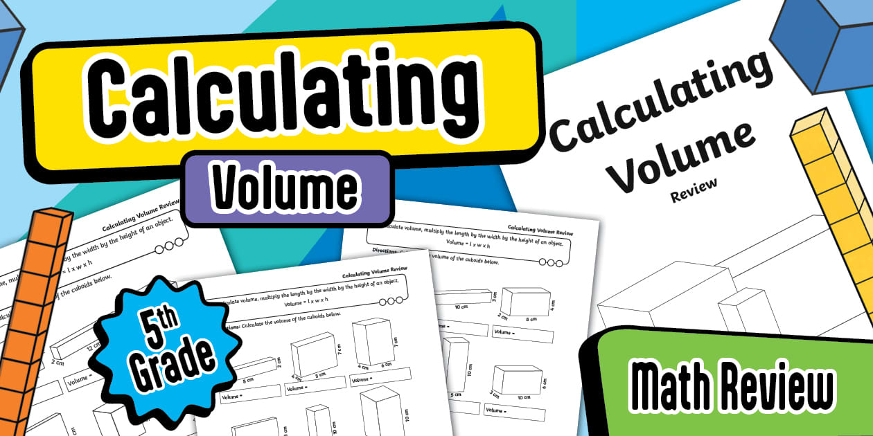 Calculating Volume Worksheet | 5th Grade Resource | Twinkl