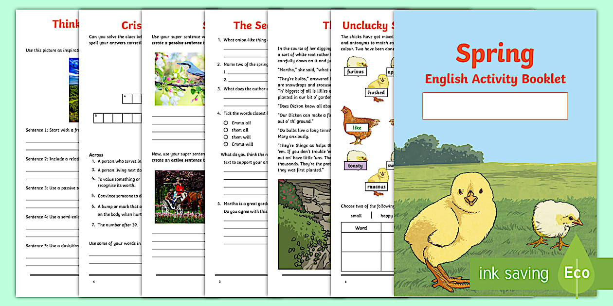Year 6 Spring English Activity Booklet - Twinkl