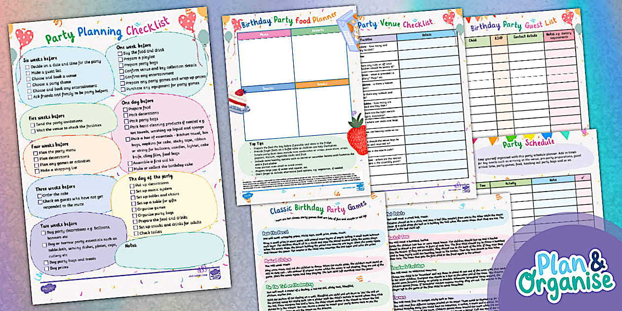 Children's Party Planner | Twinkl Plan & Organise