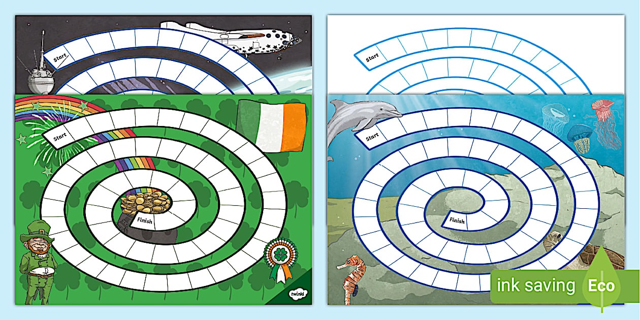 A Spiral Board Game Template | F-6 | A Twinkl Resource