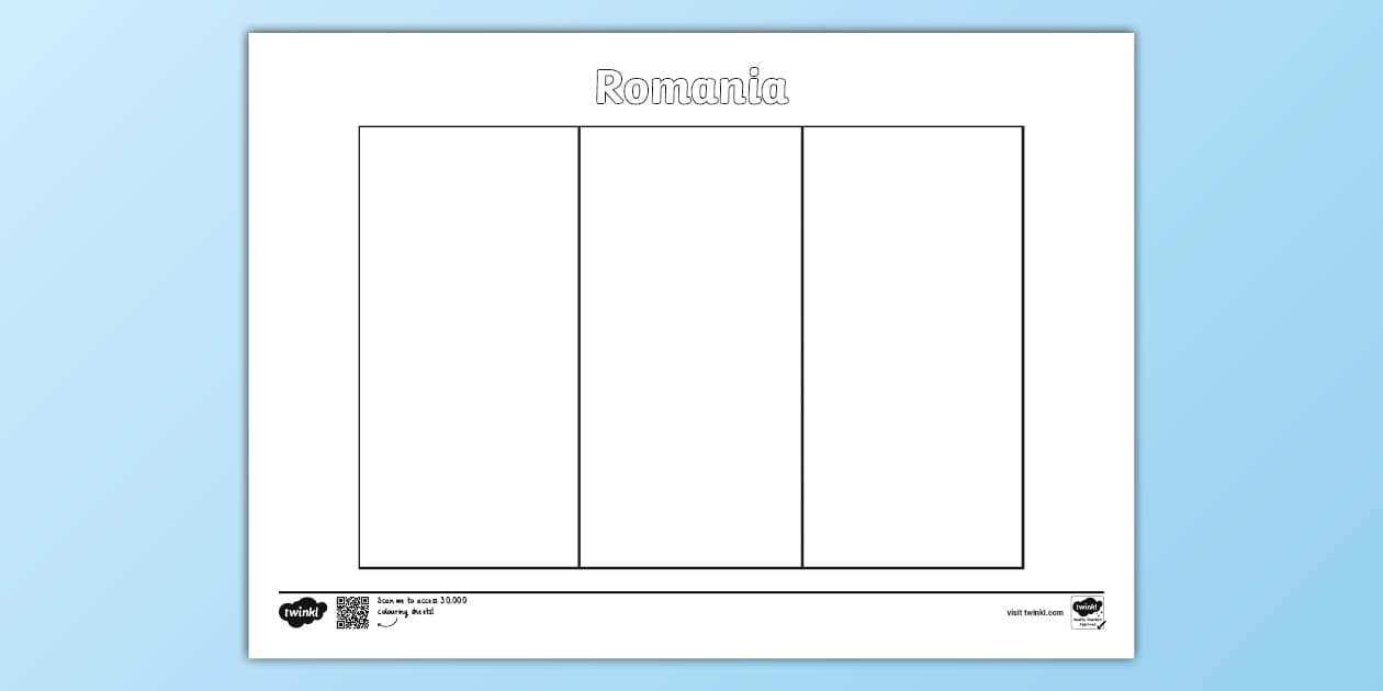 Romania Flag Colouring | Colouring Sheets (Teacher-Made)