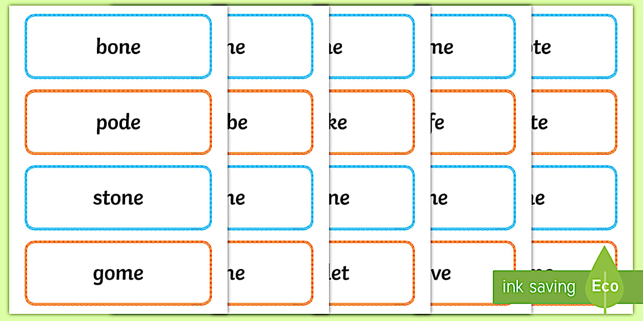Middle East Phase 5 'o_e' Split Digraph Real and Nonsense Words Flashcards