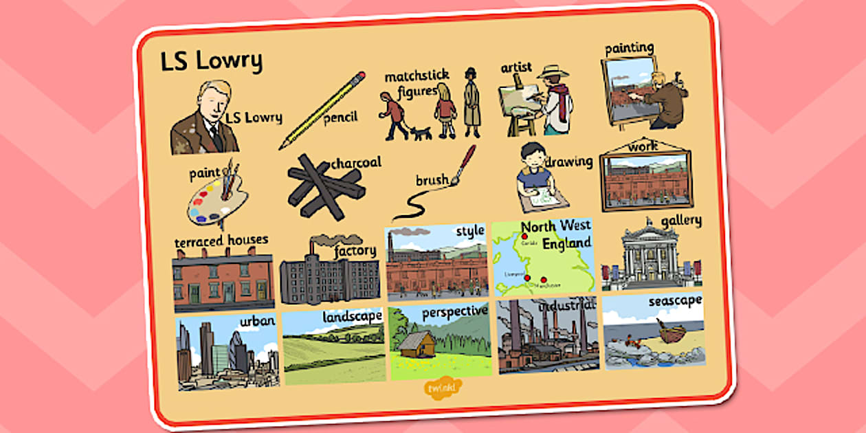 LS Lowry Word Mat (teacher made) - Twinkl
