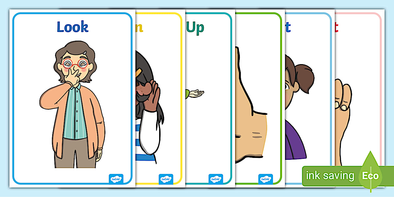 Editable Non-Verbal Classroom Cues (teacher made) - Twinkl