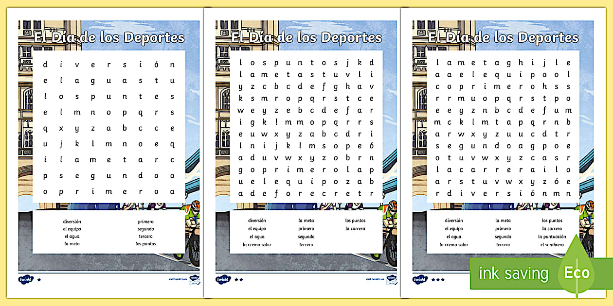 Sopa de Letras: Día de los Deportes (teacher made) - Twinkl