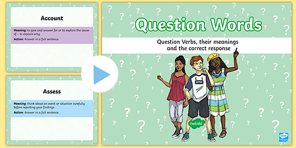 Question Words PowerPoint (teacher made) - Twinkl