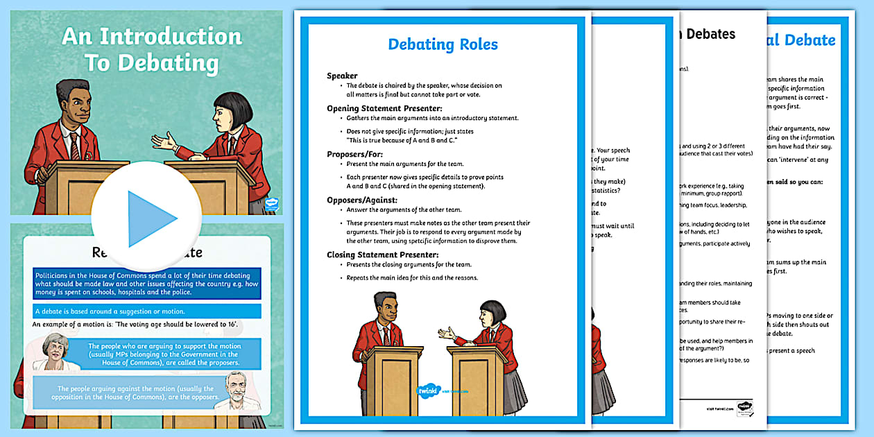 Introduction to Debating Resources - Debate - KS2 - Twinkl