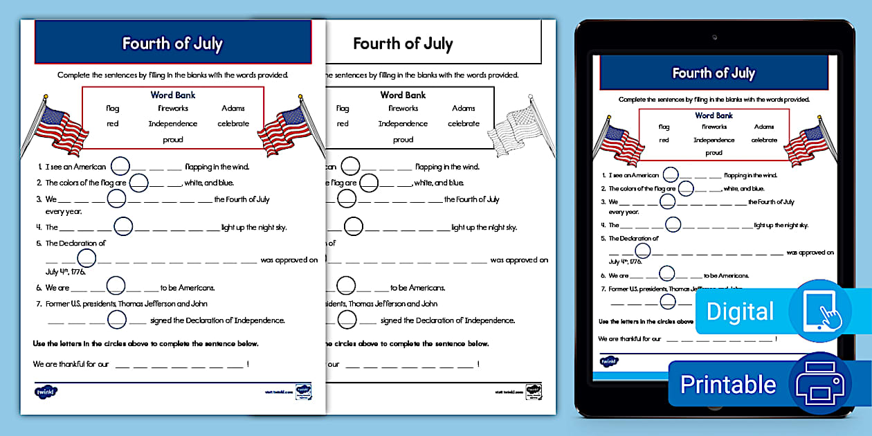 Fourth of July Riddles | K-2 Resource | Twinkl USA - Twinkl