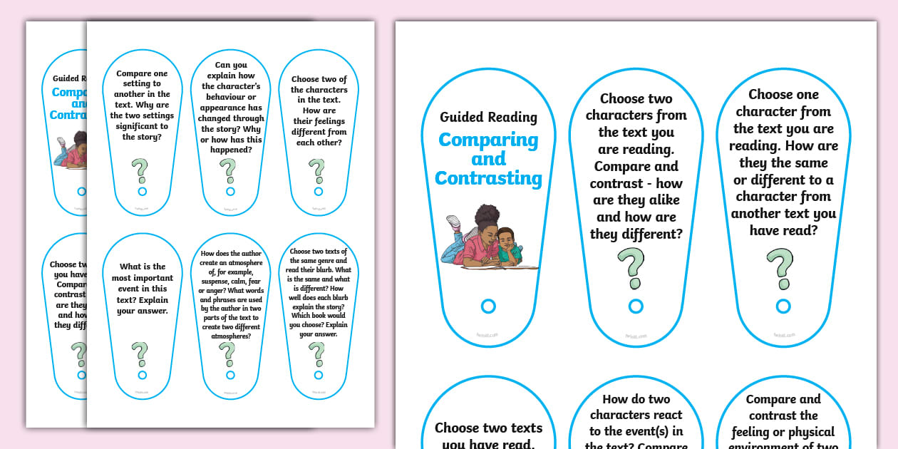 Guided Reading Fan - Comparing and Contrasting - Twinkl