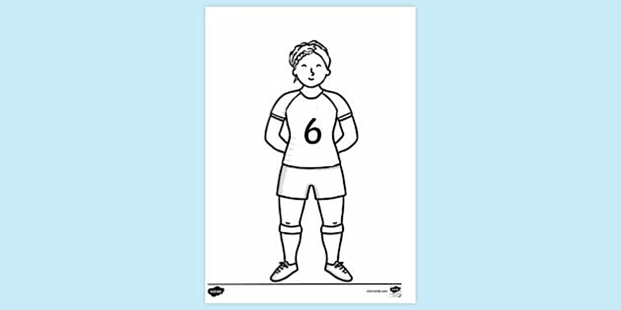 Rugby Player 6 Colouring Sheet | Colouring Sheet - Twinkl