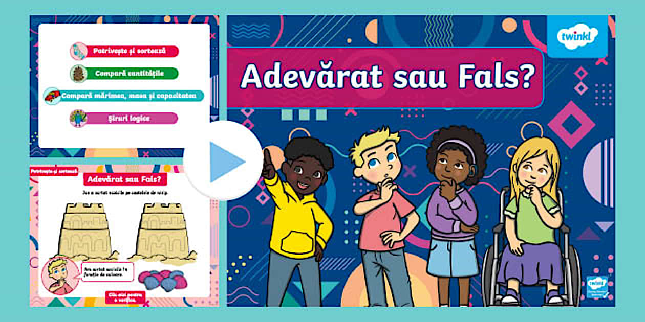 Adevărat sau Fals? Joc matematic PowerPoint (teacher made)