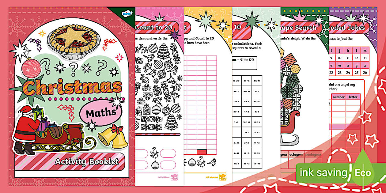 KS1 Christmas-Themed Maths Activity Booklet (Ages 5 - 7)