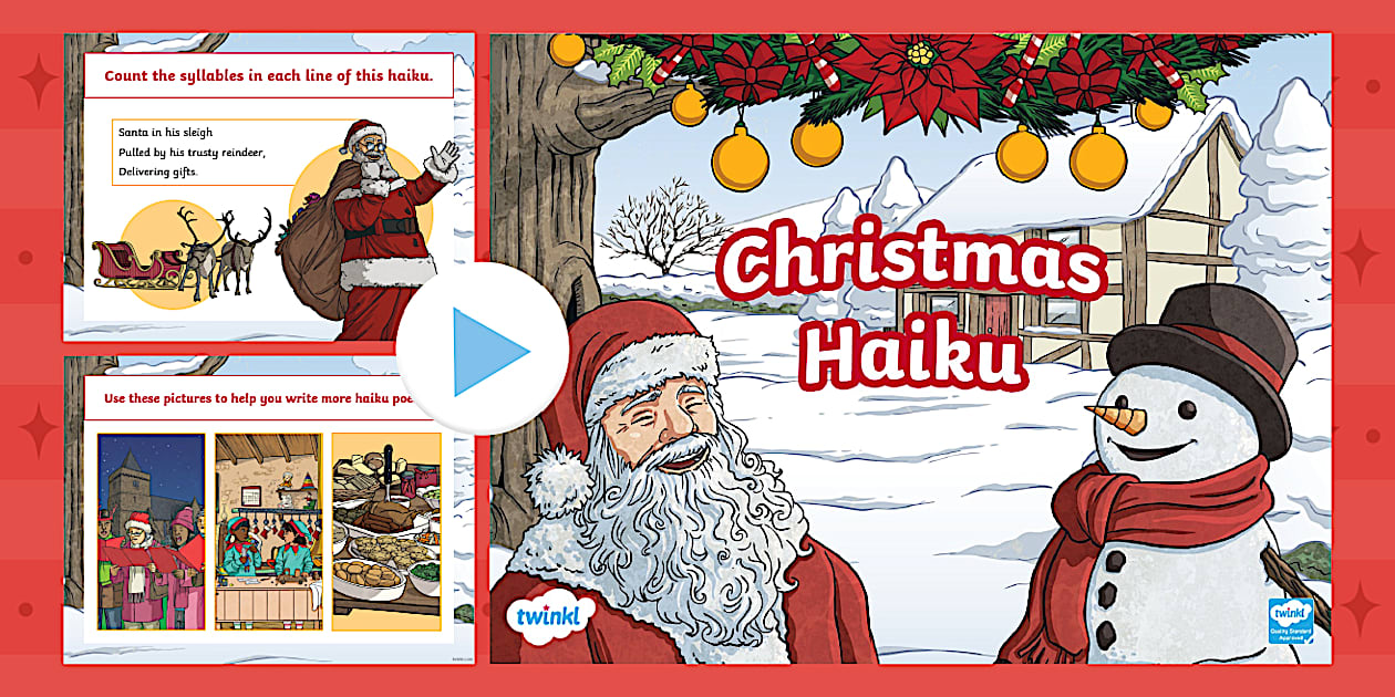 Christmas Haiku PowerPoint (teacher made) - Twinkl