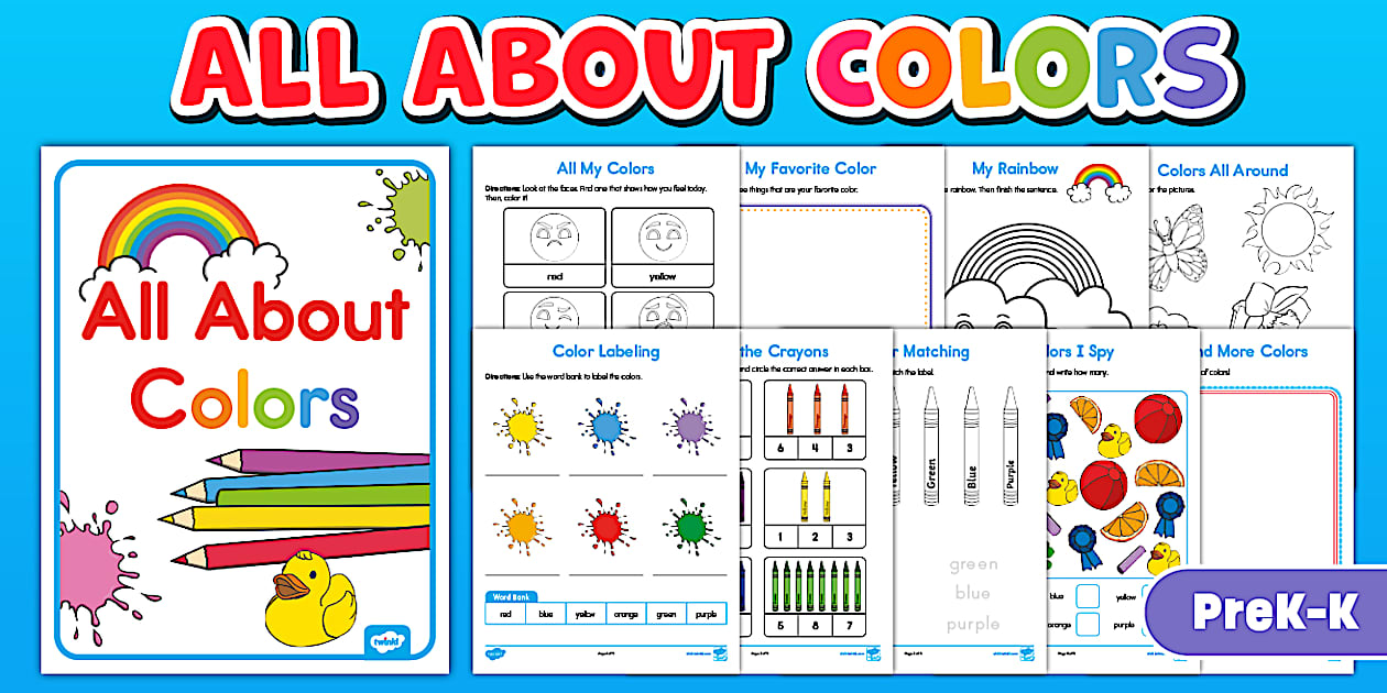 All About Colors Activity Booklet for PreK-K (teacher made)