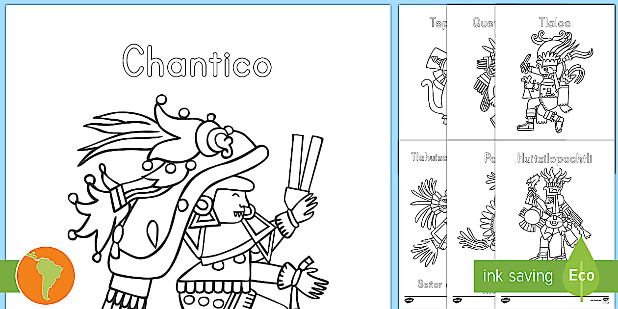 Dibujos de los dioses aztecas - Twinkl