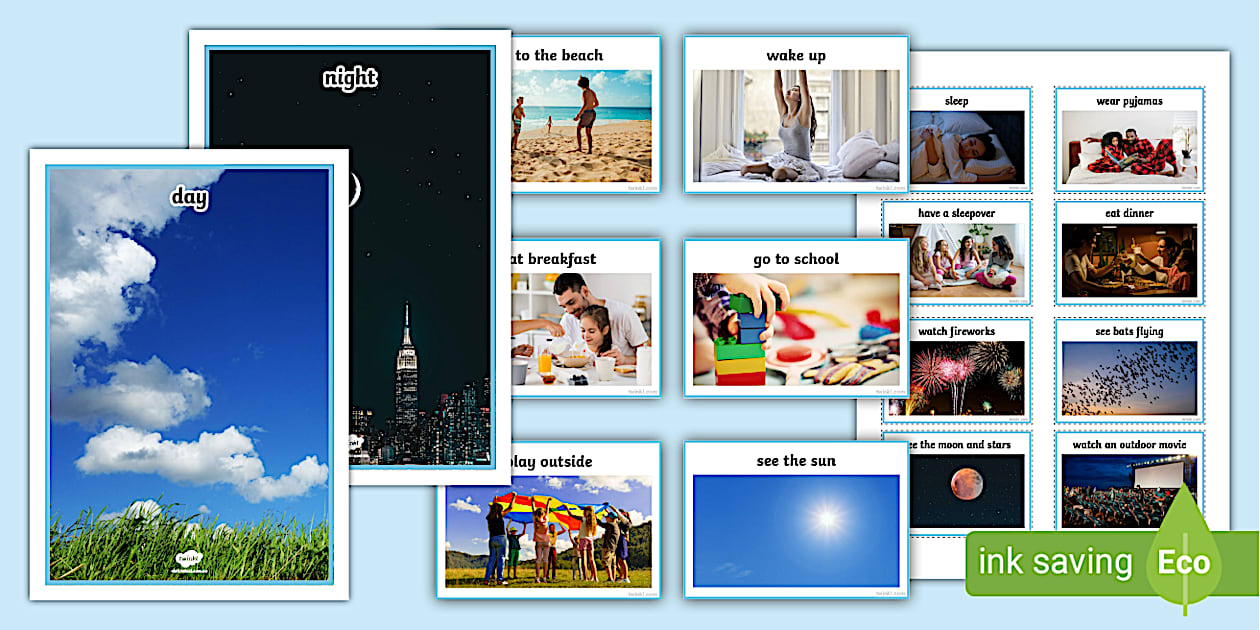 Day and Night Sorting Activity Inclusive Education - Twinkl