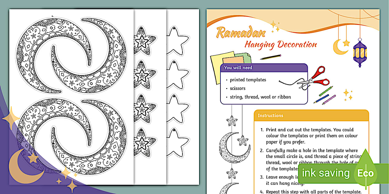 Ramadan Hanging Decoration (teacher made) - Twinkl