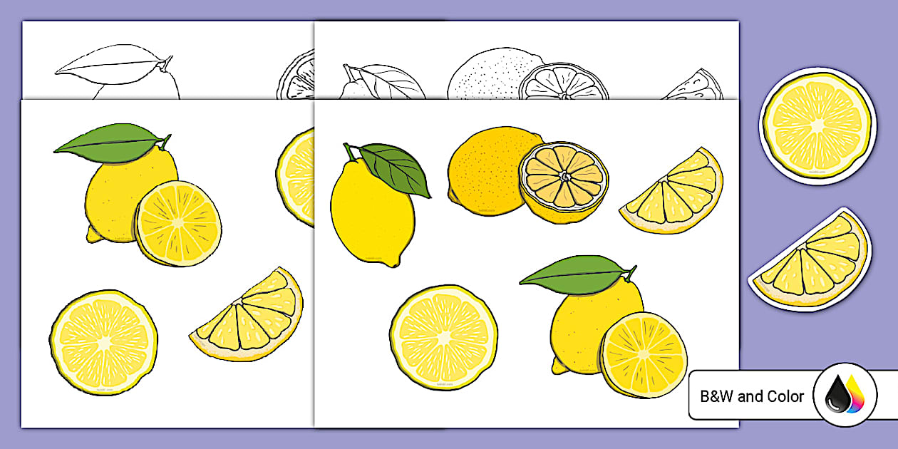 Lemon Cutouts (teacher made) - Twinkl