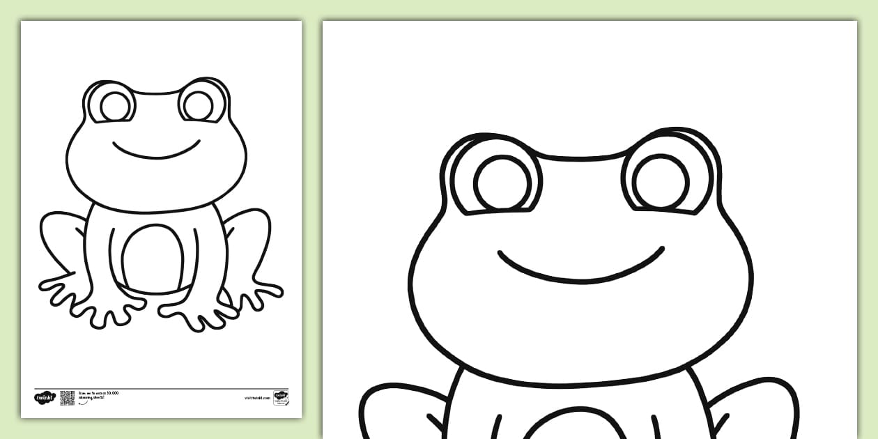 Tiniest Frog Colouring Sheet | Colouring Sheets - Twinkl