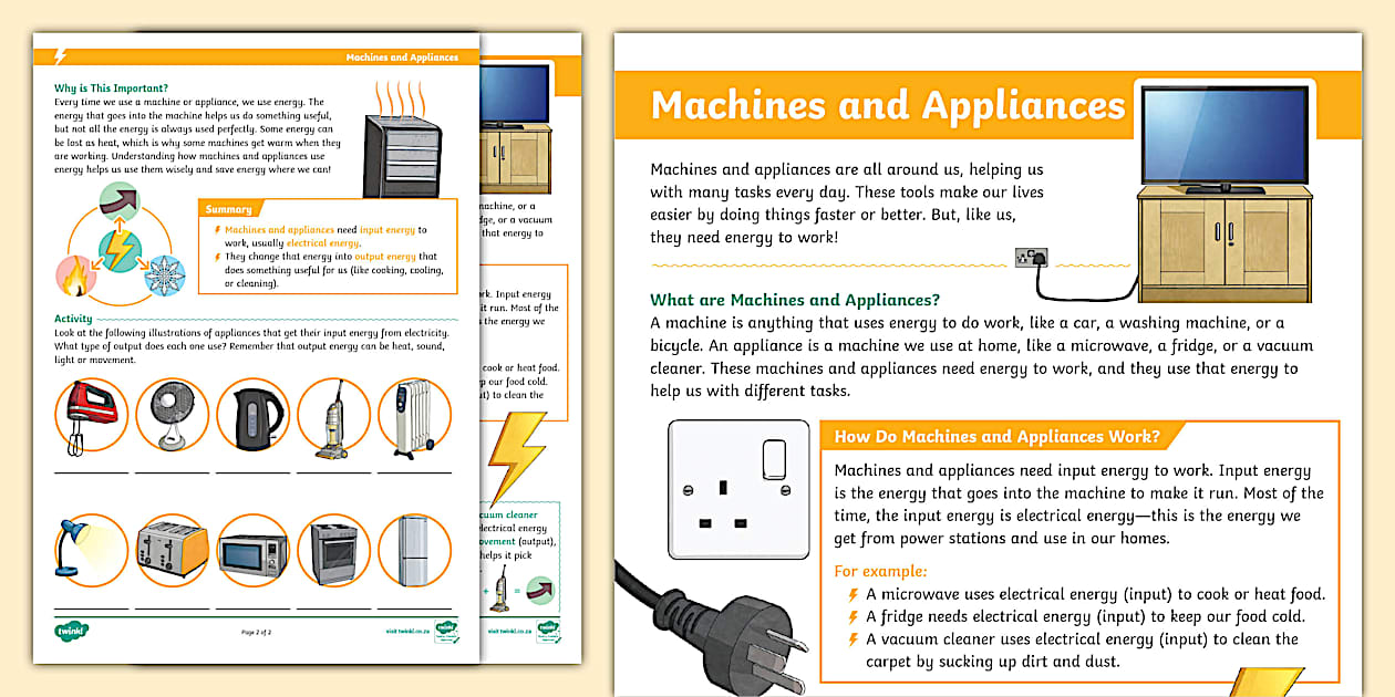 Machines and Appliances (teacher made) - Twinkl